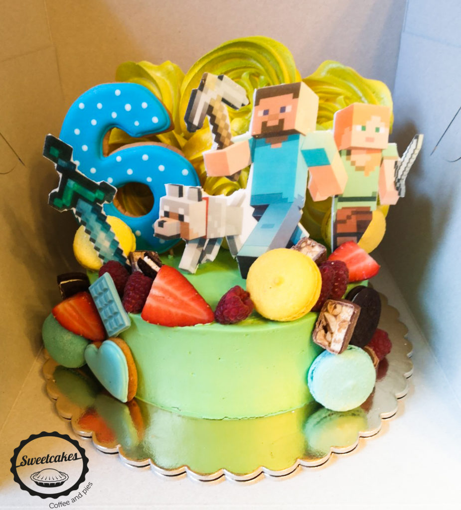 Dětský narozeninový dort Minecraft 14 | Sweetcakes